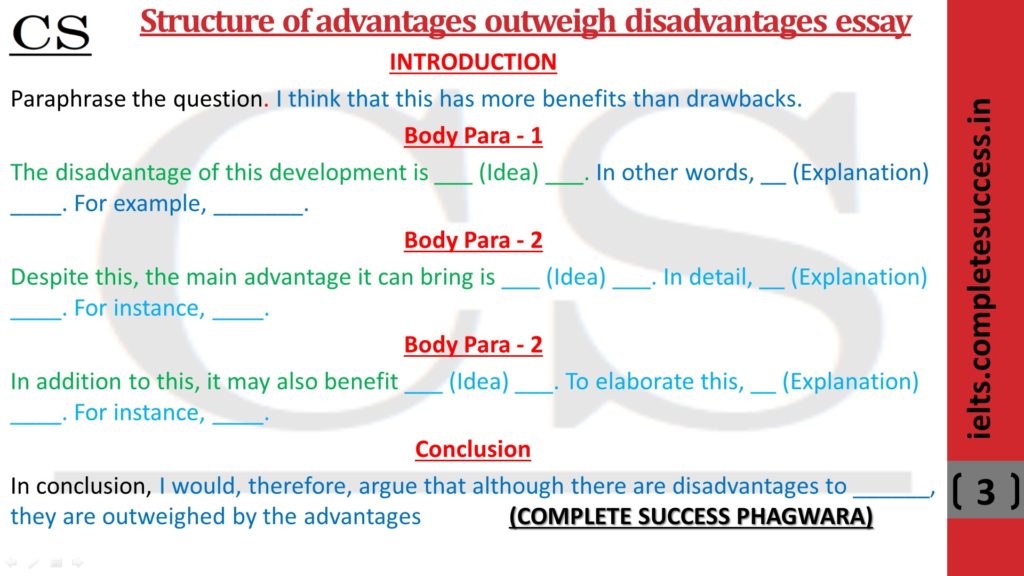 Advantages and Disadvantages Essay - Complete Success IELTS